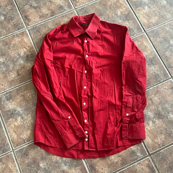 Structure | Shirts | Red Button Down Shirt | Poshmark